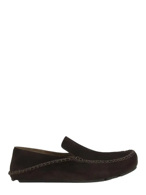 Loewe Rambla Suede Calfskin Loafers - Brown