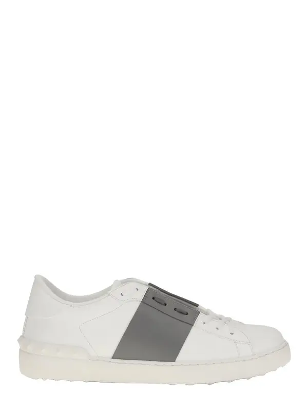Valentino Garavani Open Sneakers With Studded Heel - Silver