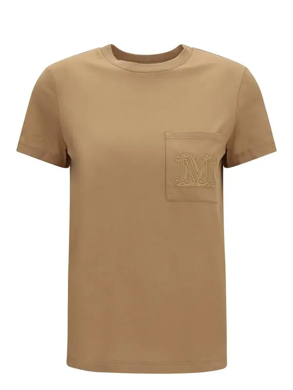Max Mara Papaia Monogram Cotton T-shirt - Cream