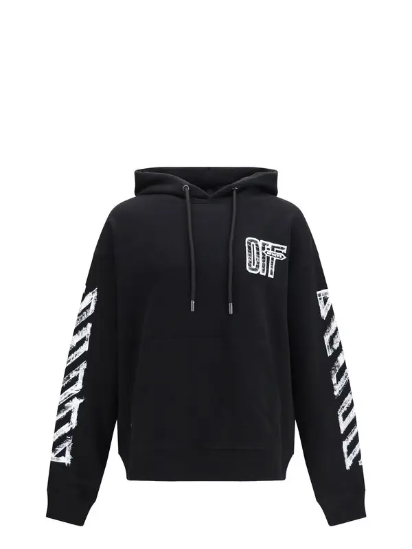Off-White Motion Arrow Graphic Hoodie - Black