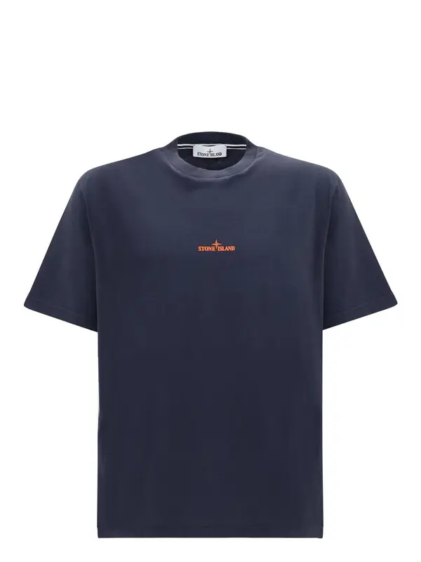 Stone Island Center Logo T-shirt - Blue