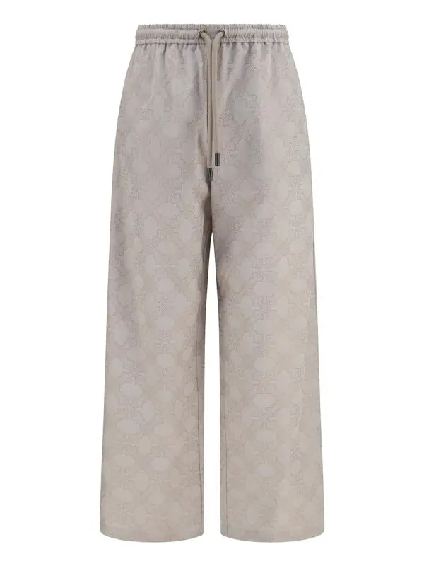 Off-White Arrow All-over Monogram Pants - Cream