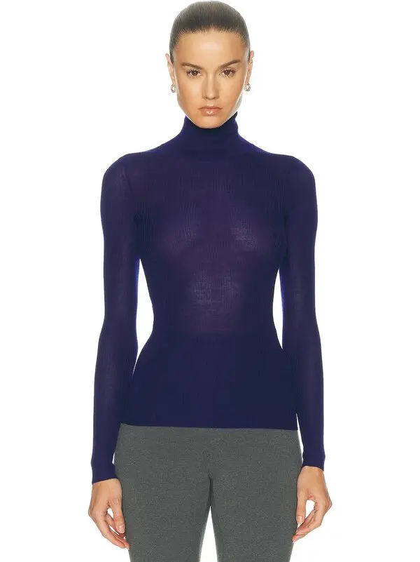 JIL SANDER Ribbed Turtleneck Sweater - High Tide