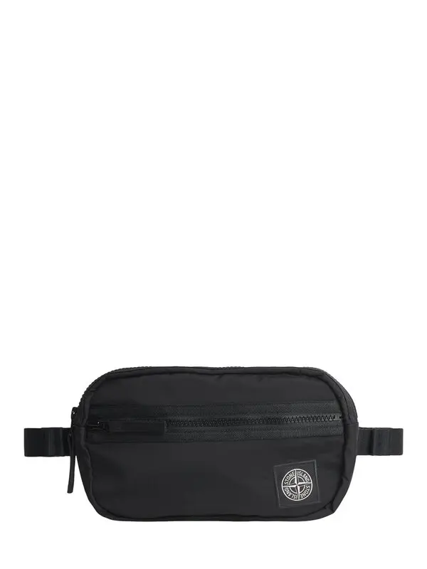 Stone Island Logo Patch Belt Bag - Black