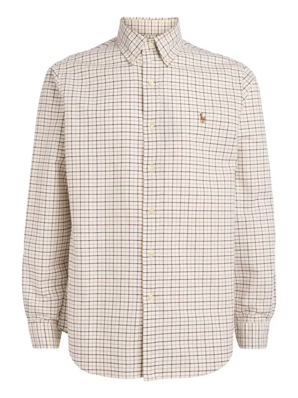 Polo Ralph Lauren Custom-fit Tattersall Oxford Shirt - White