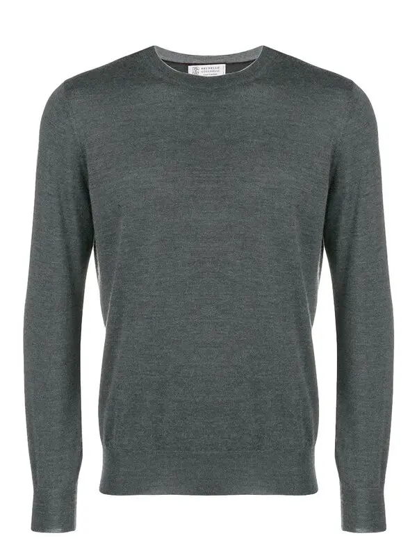 Brunello Cucinelli Crewneck Knitted Jumper - Black