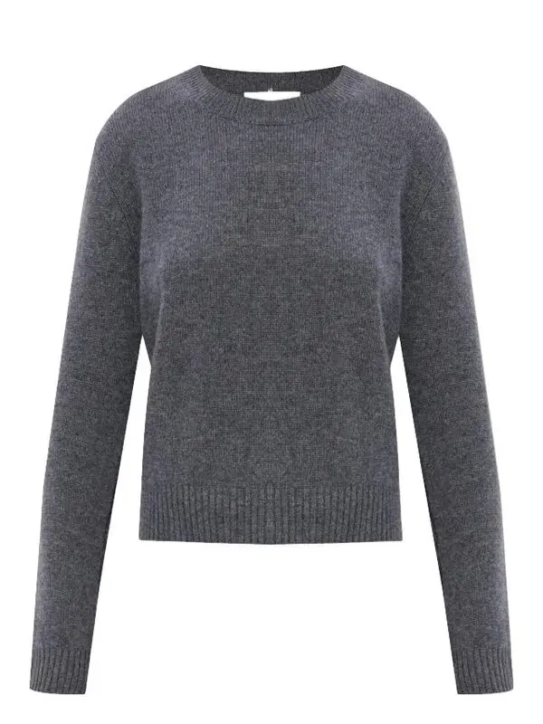 LISA YANG Mable Ribbed Knitted Crew Neck Sweater - Black