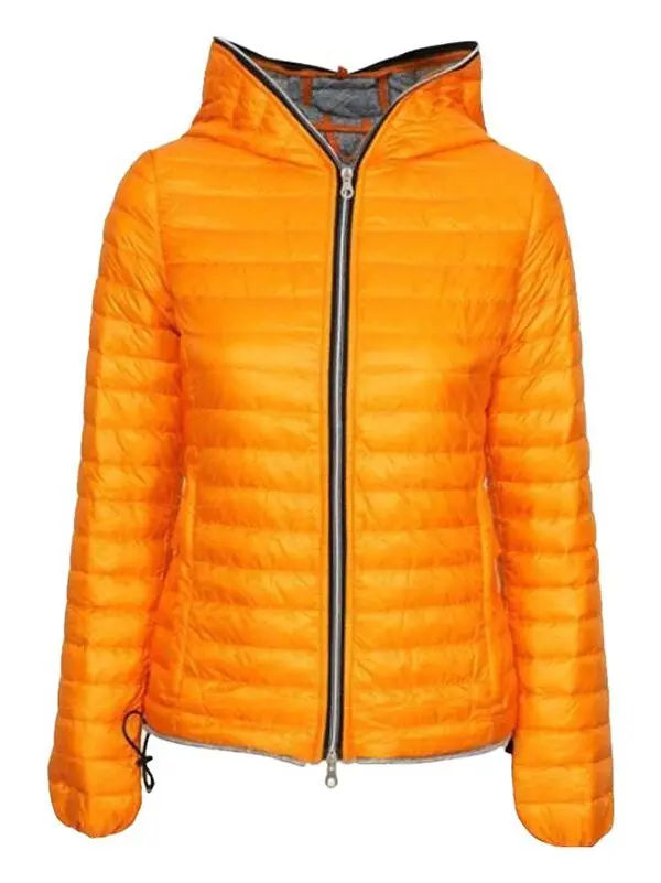 Duvetica Quilted Hooded Down Jacket - Orange