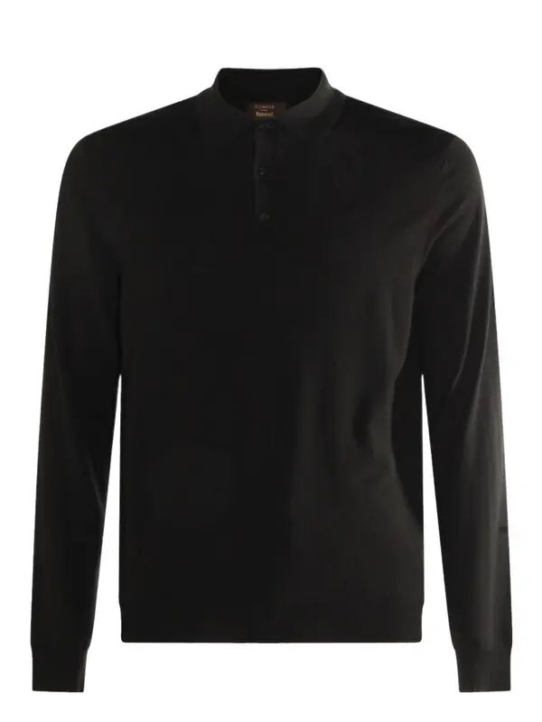 ZANONE Long-sleeve Polo Sweater - Black