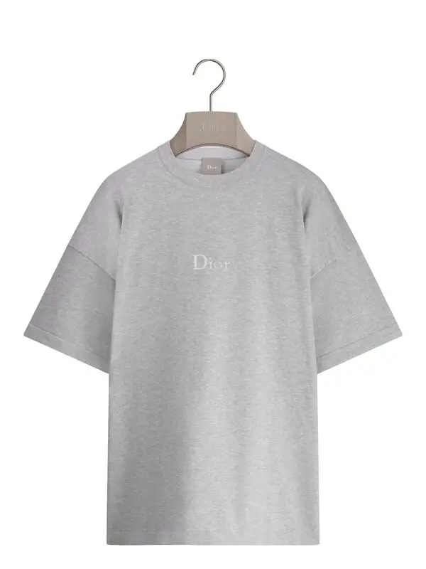 Dior T-shirt With Embroidery, Oversized Fit - Gray