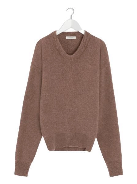 LEMAIRE V-neck Wool Sweater - Brown