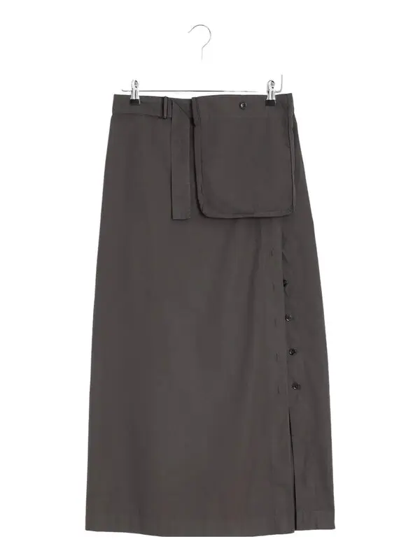 LEMAIRE Buttoned Maxi Skirt - Dark Brown