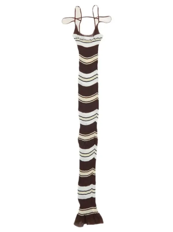 Jacquemus Sognu Striped Maxi Dress - Black