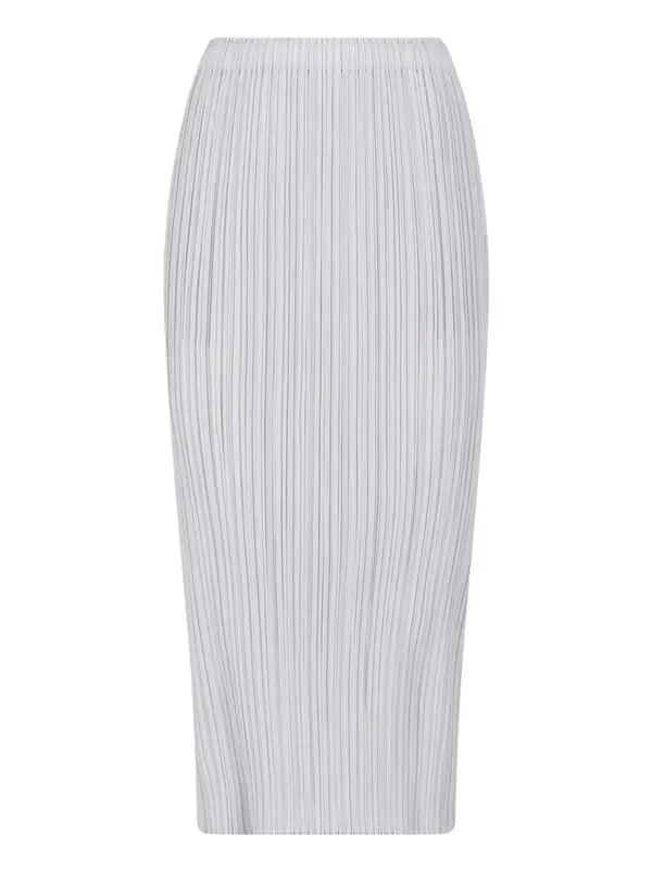 Issey Miyake Pleated Pencil Skirt - Grey