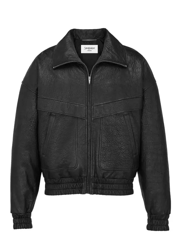 Saint Laurent Long-sleeve Leather Jacket - Black