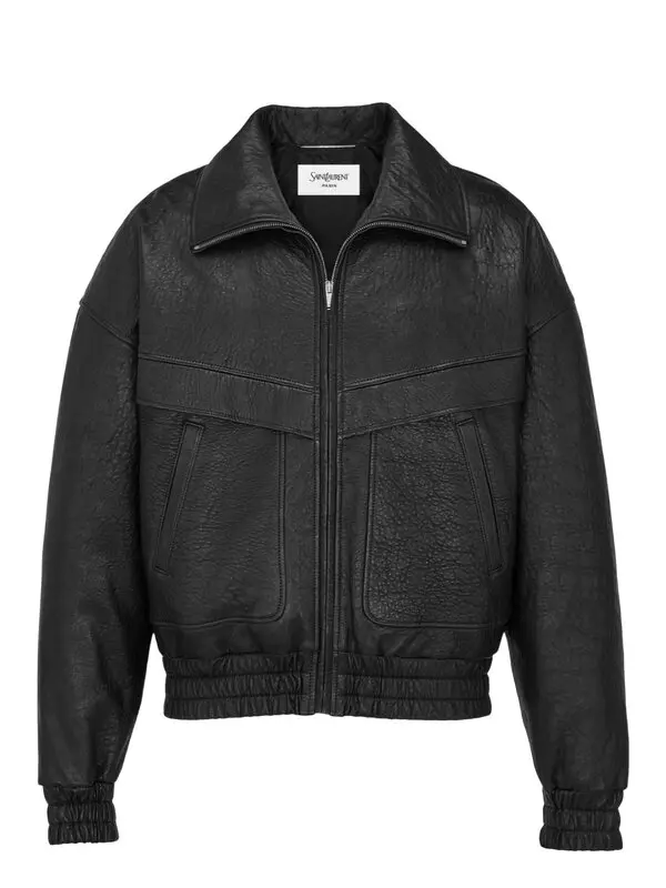 Saint Laurent Zip-up Bomber Jacket - Black