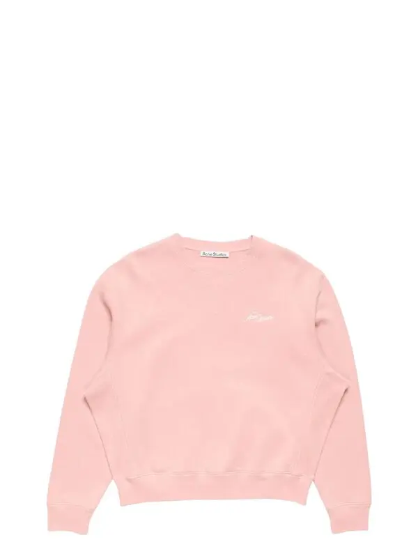 Acne Studios Fleece Sweatshirt With Logo - Pink