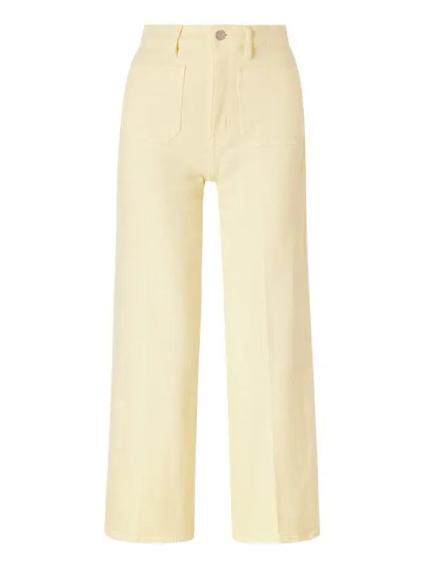 FRAME Tailored Trousers With Belt Loops - Yellow