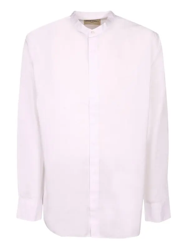 Officine Générale Band-collar Shirt - White
