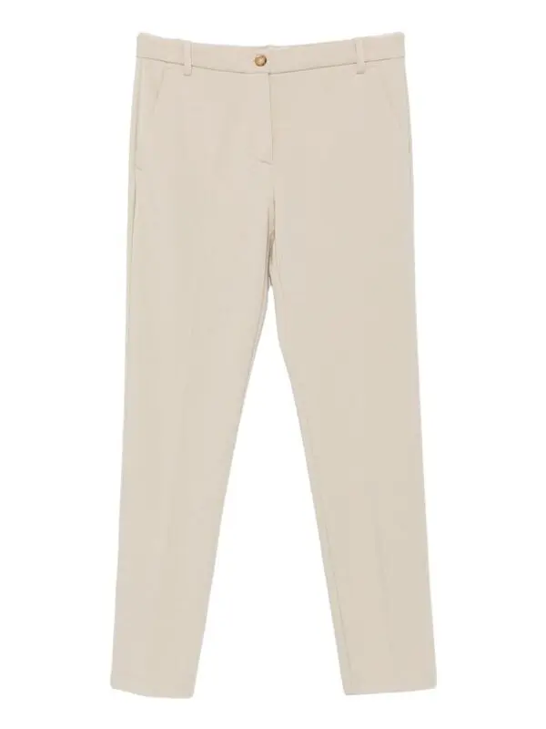 Pinko Bello Pressed-crease Belt-loop Trousers - Beige