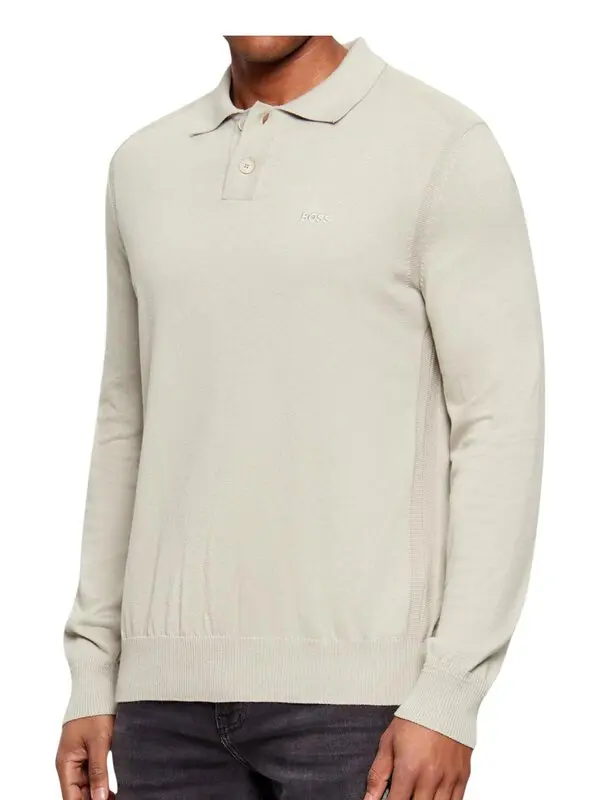 Hugo Boss Collared Long-sleeved Knit Pullover - No