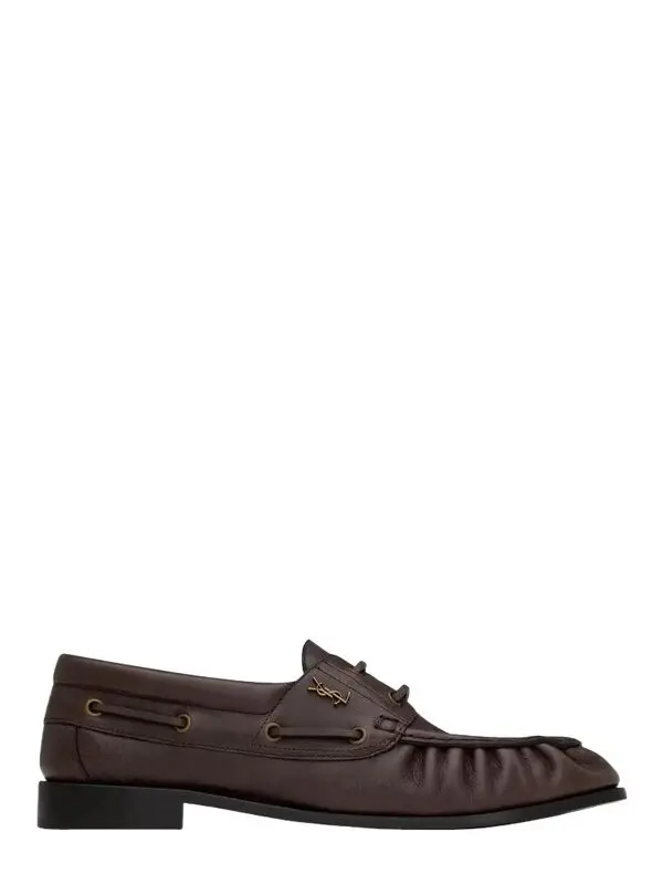 Saint Laurent Round Toe Slip-on - Paris Brown