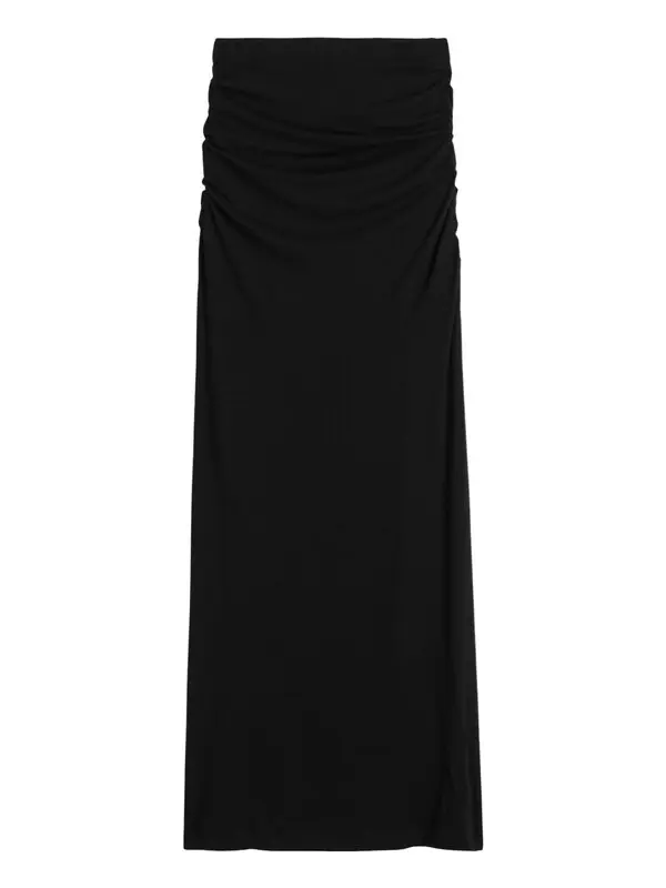 TOTEME Draped Midi Skirt - Black