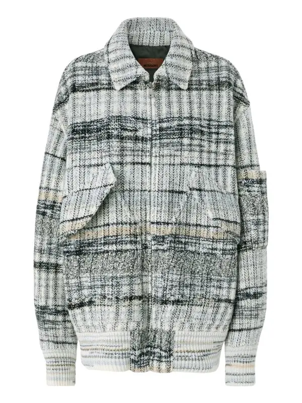Missoni Oversized Wool-blend Check Bomber Jacket - Multicoloured