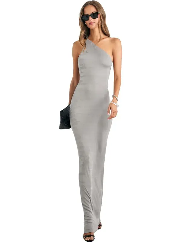 SEROYA Gabriella Maxi Dress - Pebble Grey
