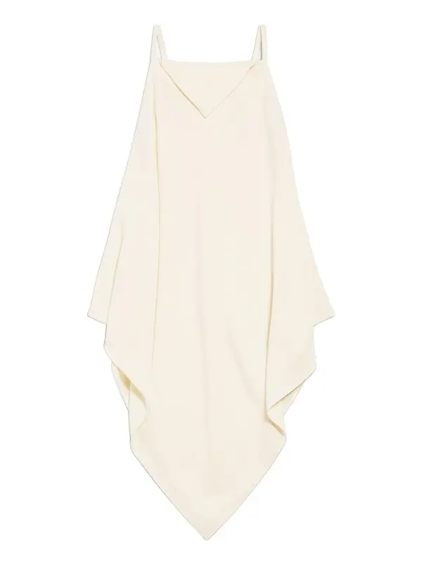 Balenciaga Scarf Top In Silk And Wool Crepe - White
