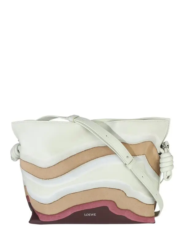 Loewe Nappa Leather Landscape Flamenco Knot Clutch - Multicolor