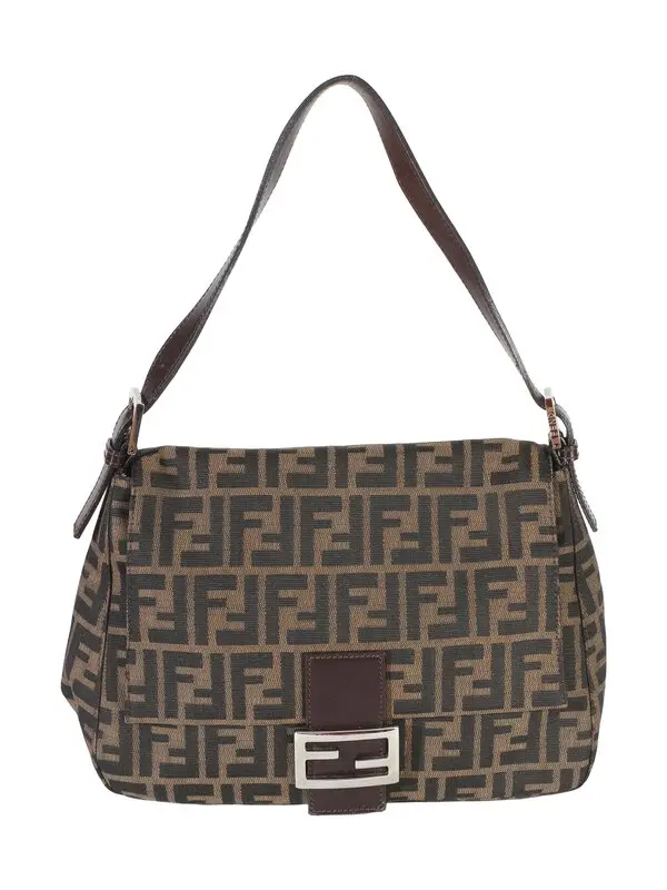Fendi Zucca Canvas Mama Baguette Shoulder Bag - Brown