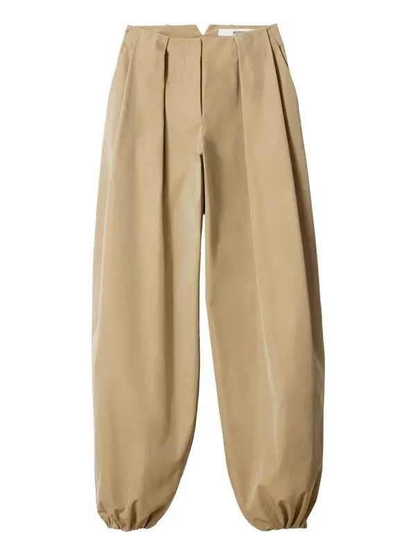 Jacquemus Melao Pleated Balloon-leg Trousers - Neutral