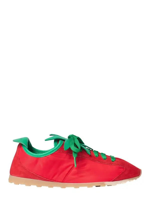 Jacquemus Les Tennis Perforated Lace-up Sneakers - Red