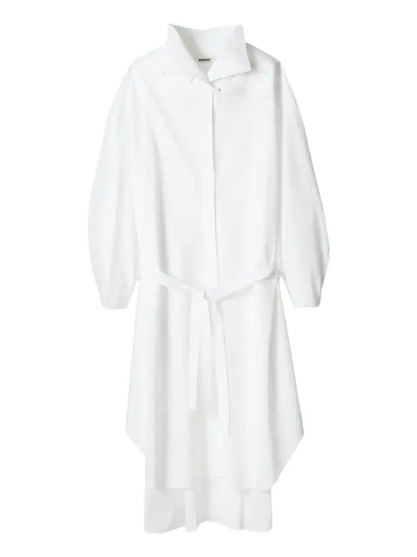Jacquemus Rocher Long Cotton Shirt - White