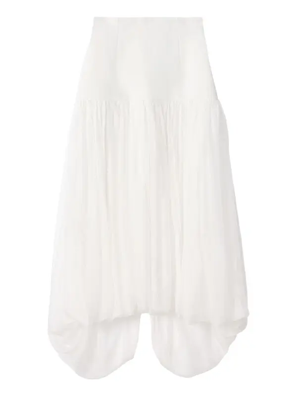 Jacquemus Alta Bubble-hem Midi Skirt - White