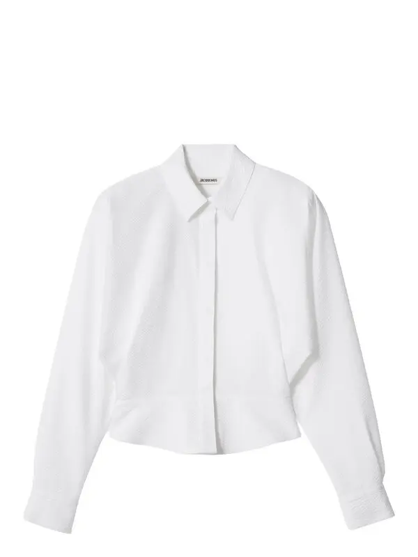 Jacquemus Riva Collared Cotton Shirt - White