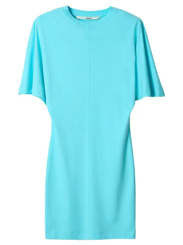 Jacquemus Miami Half-sleeve Mini Dress - Turquoise