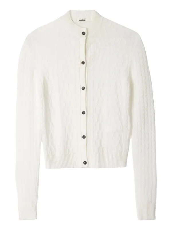 Jacquemus Treccia Knit Wool-blend Cardigan - Off-white