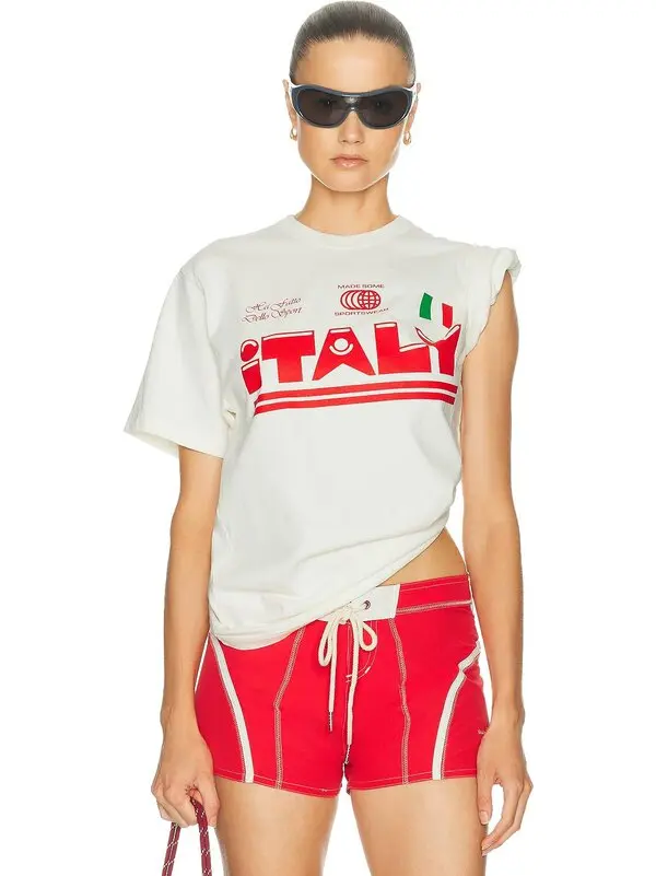 MADE SOME SPORTSWEAR Italy" Graphic T-shirt - White & Multi