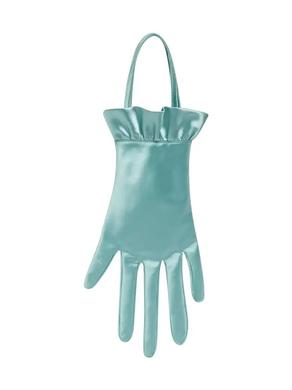 Lulu Guinness Hand Shaped Satin Handbag - Blue
