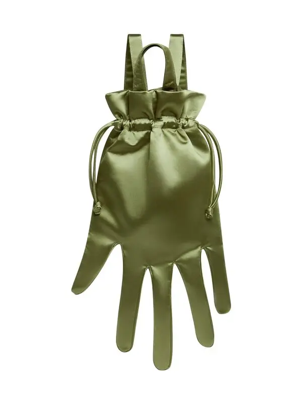 Lulu Guinness Satin Hand Backpack - Green
