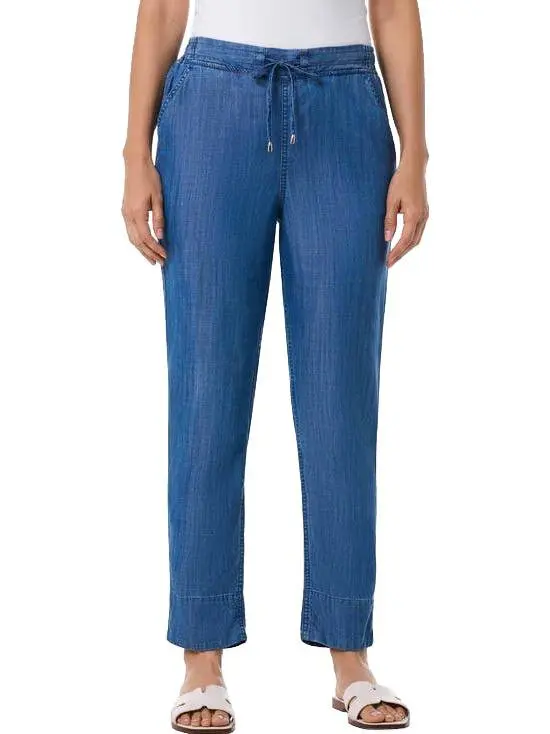 Coolibar Chambraylite™ Tapered Weekend Pants - Light Indigo Chambray