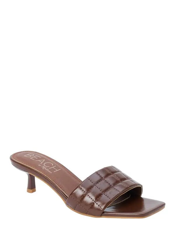 Matisse Rosana Kitten Heel Slide Sandal - Brown