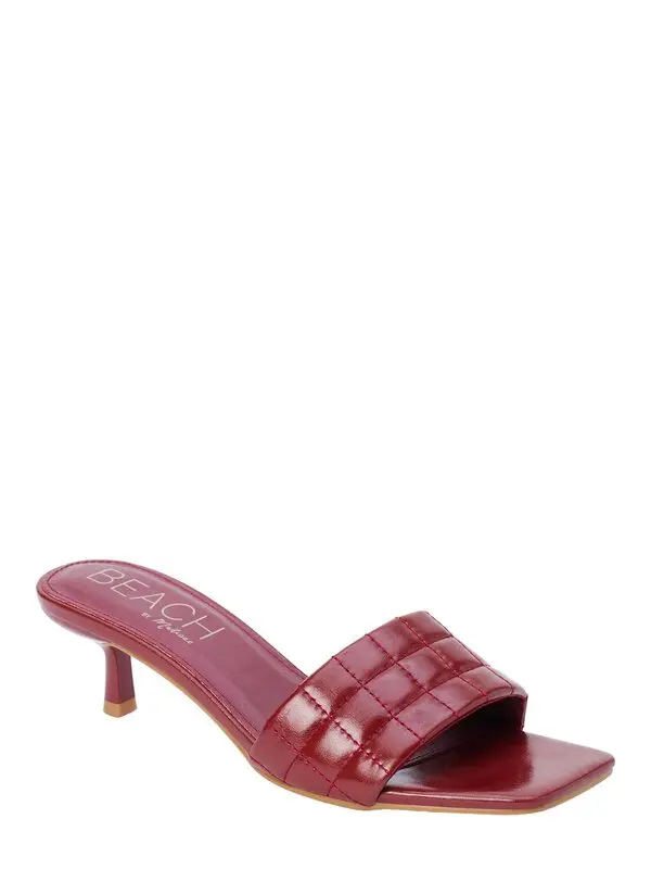 Matisse Rosana Kitten Heel Slide Sandal - Wine