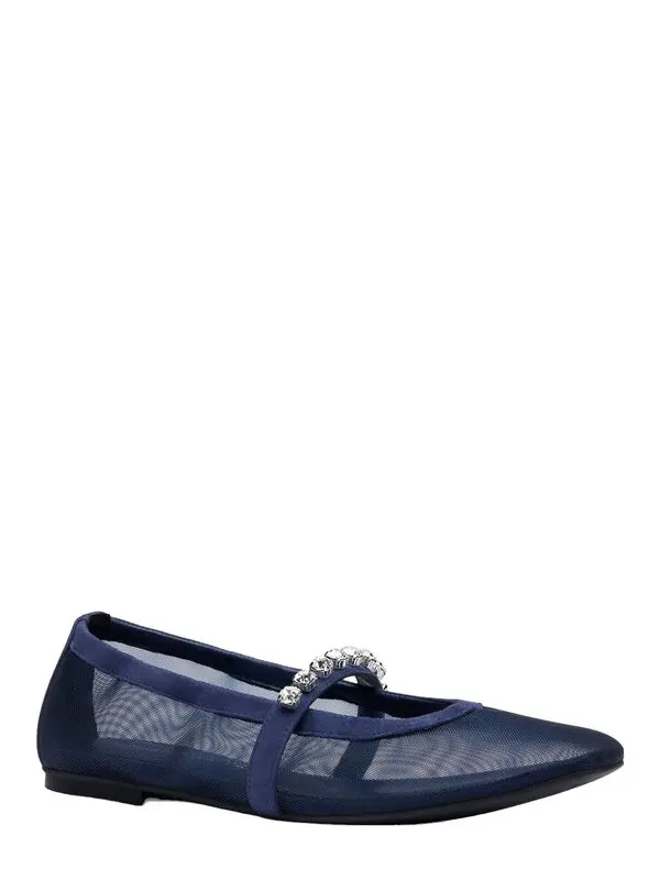 STUART WEITZMAN Goldie Embellished Ballet Flat - River Blue
