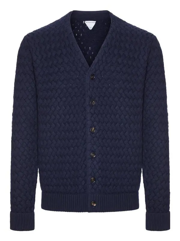 Bottega Veneta Cable-knit Wool Cardigan - Multicolor