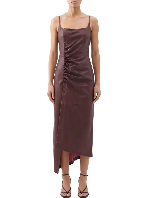 Rabanne Dress With Draped Detail - Red