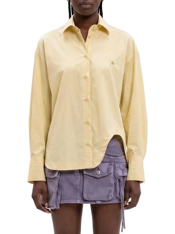 Attico Cotton Poplin Shirt - Yellow
