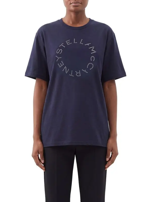 Stella McCartney Short Sleeve Cotton T-shirt - Black